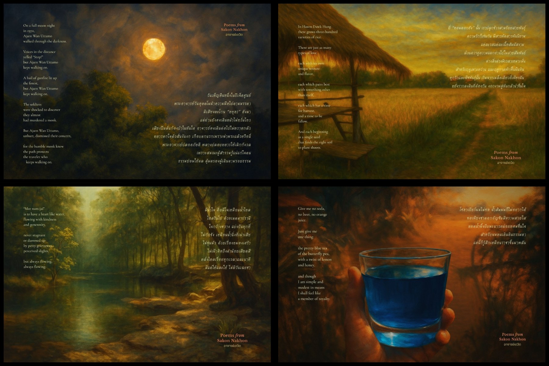 Modern Thai Art with Poems from Ajarn David, Expat Artist