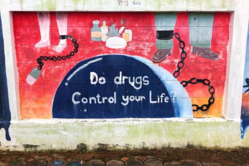 Sakon Nakhon Anti-Drugs Mural | Thai Student Art